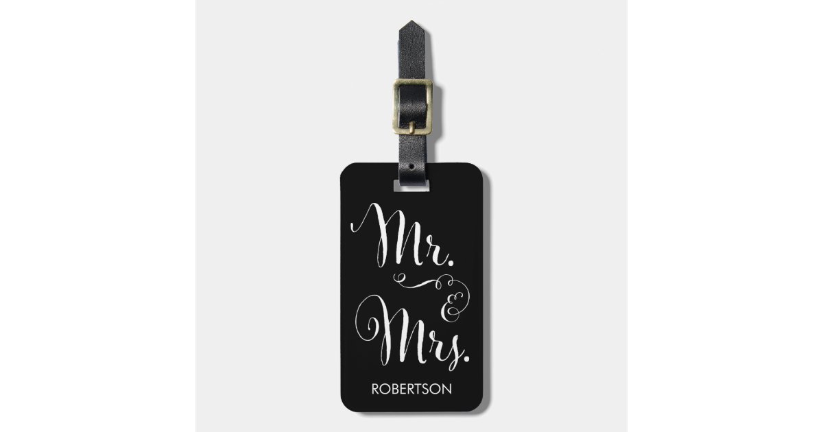 Fancy Mr. & Mrs. Luggage Tag | Zazzle