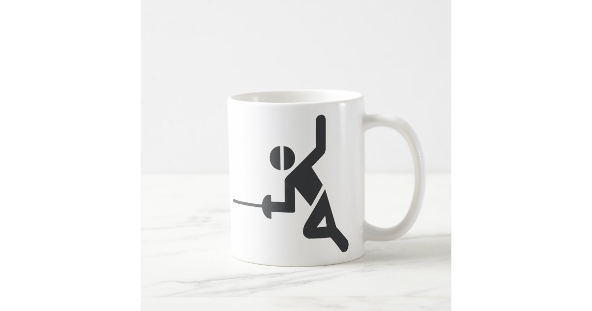 Fancy Mug with fencing symbol | Zazzle