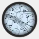 Fancy Music Notes Blue Classic Round Sticker | Zazzle