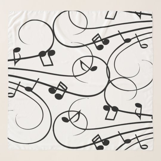 Fancy Music Notes Scarf | Zazzle.com