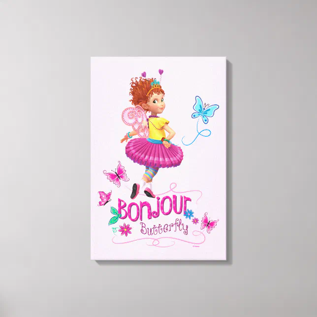 Fancy Nancy | Bonjour Butterfly Canvas Print | Zazzle
