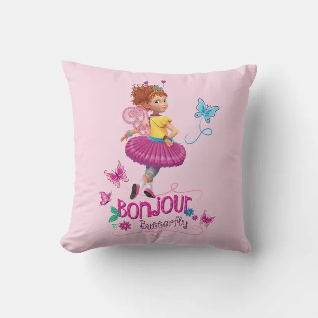 Fancy Nancy | Bonjour Butterfly Throw Pillow | Zazzle