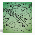 Fancy Notes Green Music Design 3 Ring Binder | Zazzle