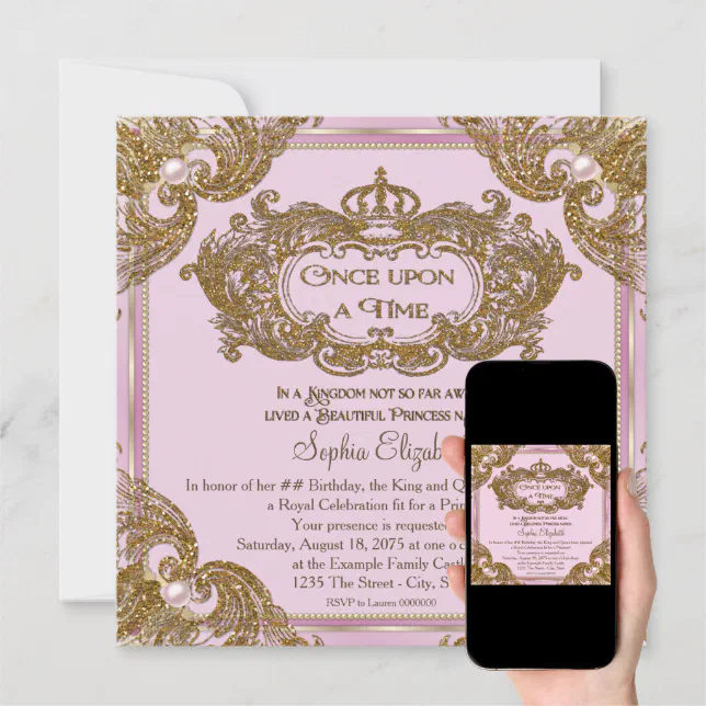 Fancy Once Upon a Time Birthday Party Invitation | Zazzle