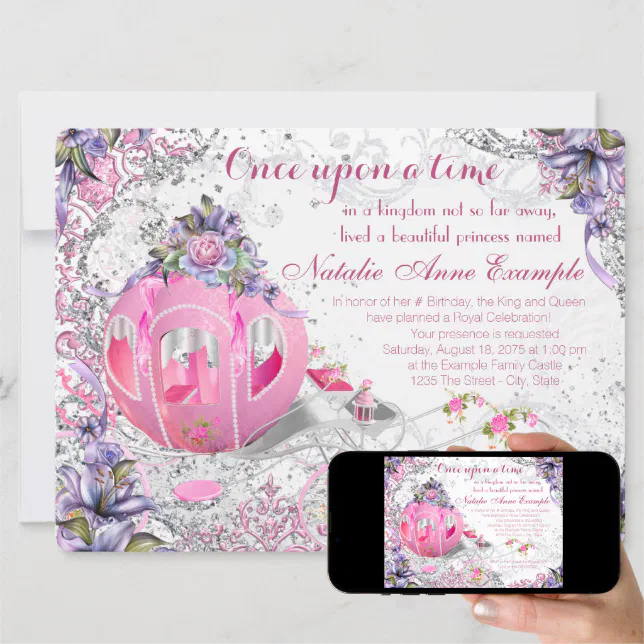 Fancy Once Upon a Time Fairy Tale Birthday Invitation | Zazzle