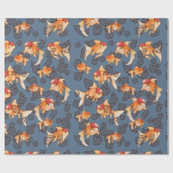 Fancy Oranda Goldfish Wrapping Paper | Zazzle