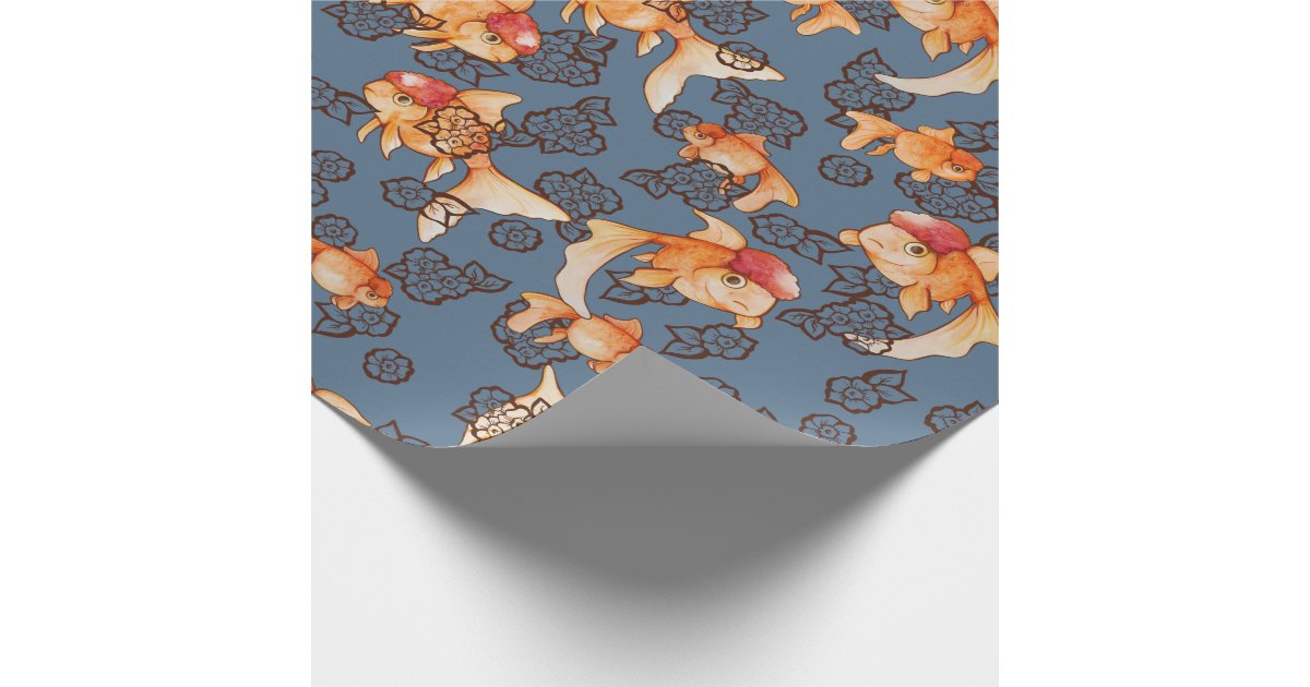 Fancy Oranda Goldfish Wrapping Paper | Zazzle