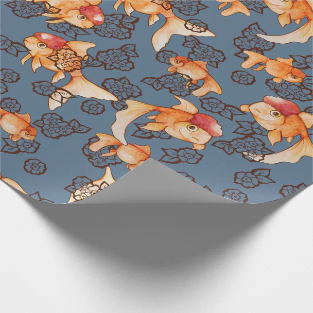 Fancy Oranda Goldfish Wrapping Paper | Zazzle