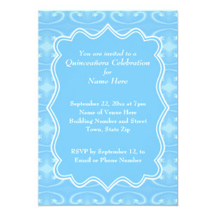 Light Blue Quinceañera Invitations | Zazzle