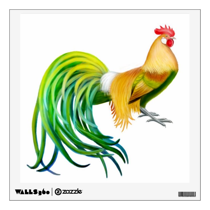 Fancy Phoenix Rooster Wall Decal | Zazzle