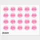 Fancy Pink Glitter Party Custom Name Classic Round Sticker | Zazzle