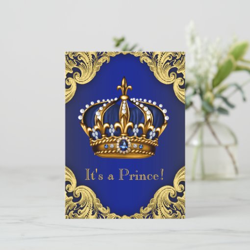 Fancy Prince Baby Shower Invitations | Zazzle