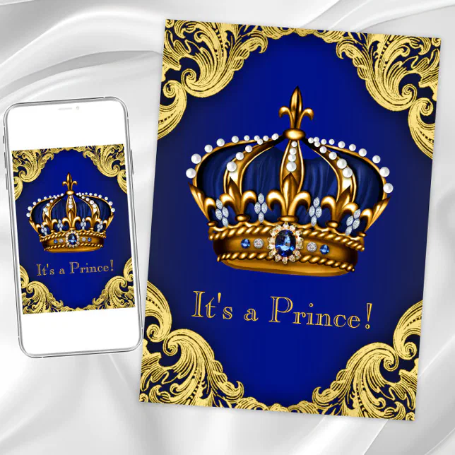 Fancy Prince Baby Shower Invitations | Zazzle