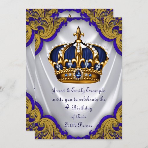 Fancy Prince Birthday Party Invitation | Zazzle