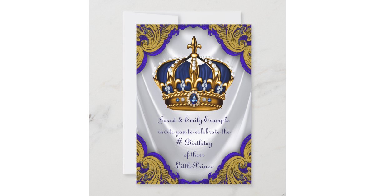 Fancy Prince Birthday Party Invitation | Zazzle