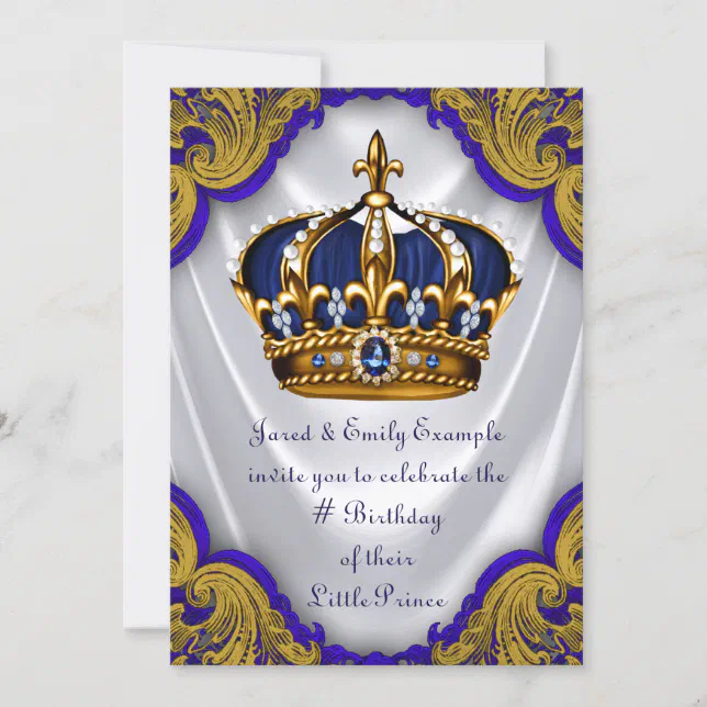Fancy Prince Birthday Party Invitation | Zazzle