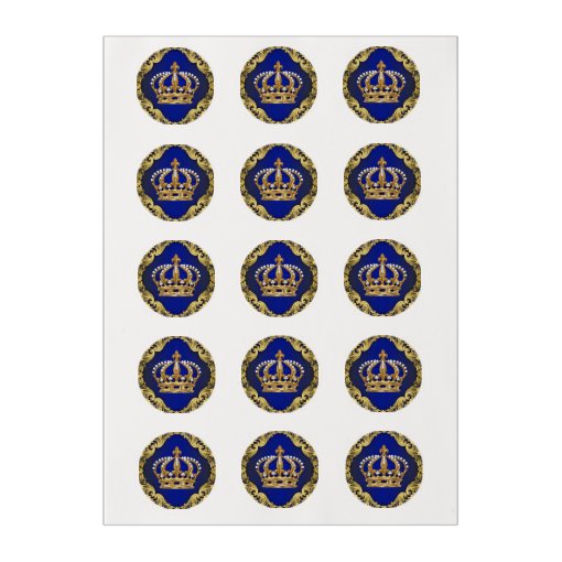 Fancy Prince Cupcake Toppers Edible Frosting Rounds | Zazzle