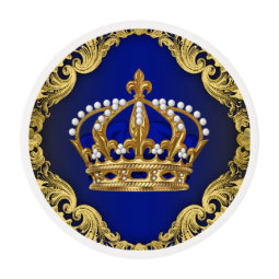 Fancy Prince Cupcake Toppers Edible Frosting Rounds | Zazzle