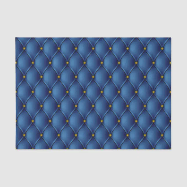 Fancy Regal Royal Blue Diamond Tuft Print Tissue Paper | Zazzle