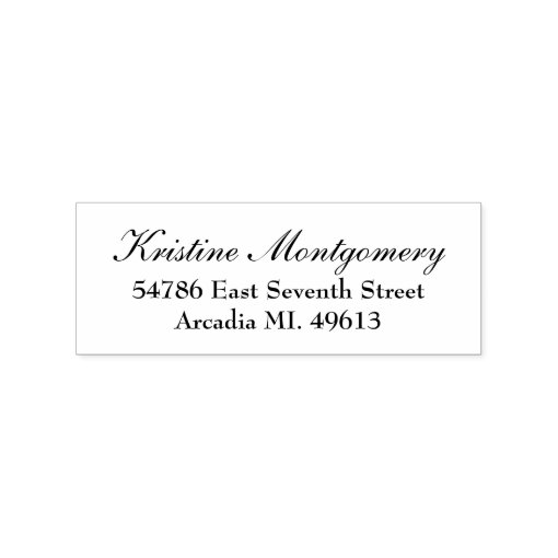 Fancy Return Address Rubber Stamp | Zazzle