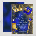Fancy Royal Blue Prince Baby Shower Invitation | Zazzle