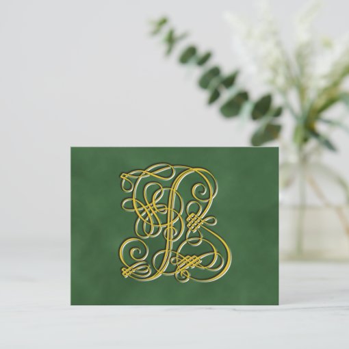 Fancy Royal Monogram Letter B Postcard | Zazzle