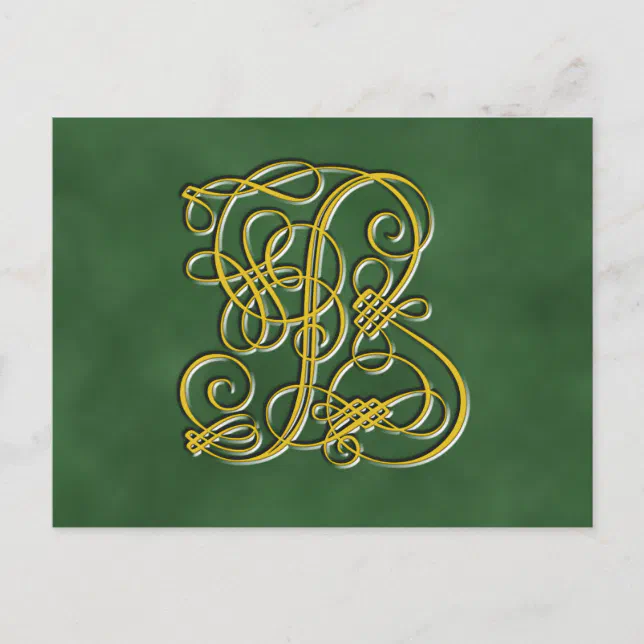 Fancy Royal Monogram Letter B Postcard | Zazzle