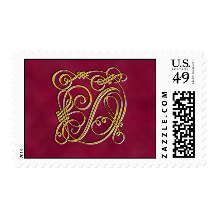 Fancy Royal Monogram Letter D Postage | Zazzle