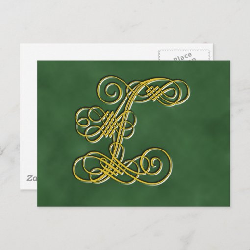Fancy Royal Monogram Letter L Postcard | Zazzle