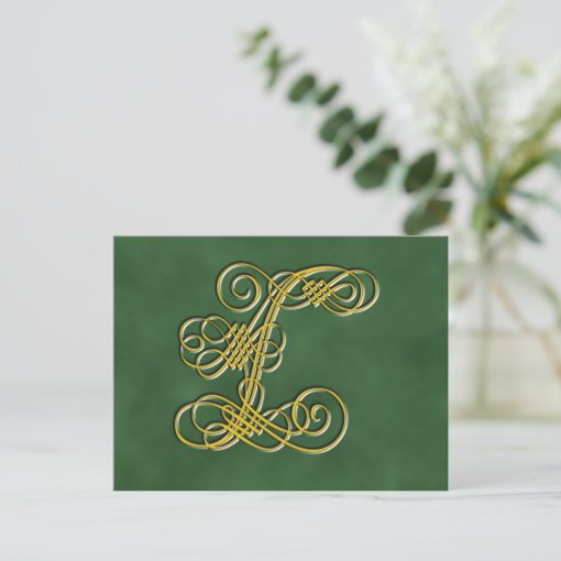 Fancy Royal Monogram Letter L Postcard | Zazzle