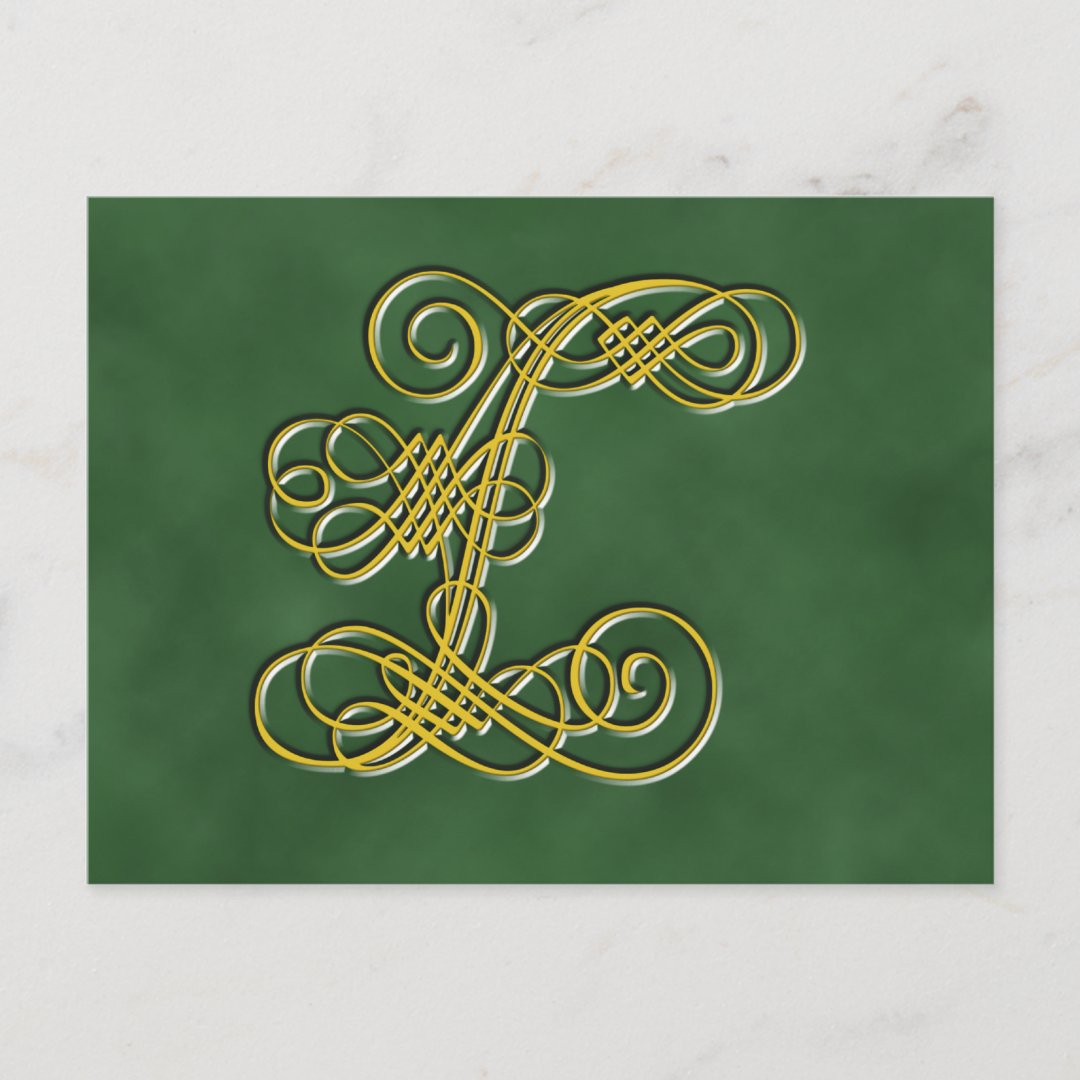 Fancy Royal Monogram Letter L Postcard | Zazzle