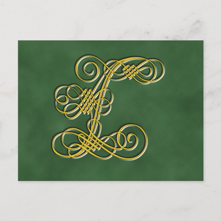 Fancy Royal Monogram Letter L Postcard | Zazzle