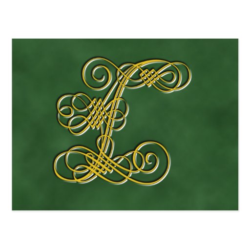 Fancy Royal Monogram Letter L Postcard | Zazzle
