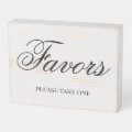 Fancy Script Calligraphy Wedding Favors Table Wooden Box Sign | Zazzle