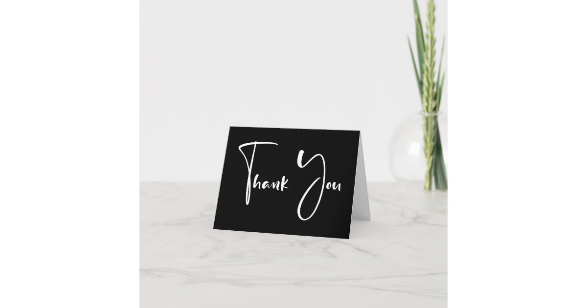 Fancy Script Font | Thank You Card | Zazzle