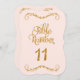 Fancy Script Glitter Table Number 11 Weddings | Zazzle