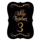 Table Number 3, Fancy Script Lettering Receptions | Zazzle.com