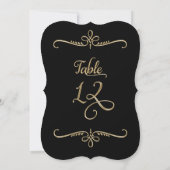 Fancy Script Lettering Table Number 12 Receptions | Zazzle