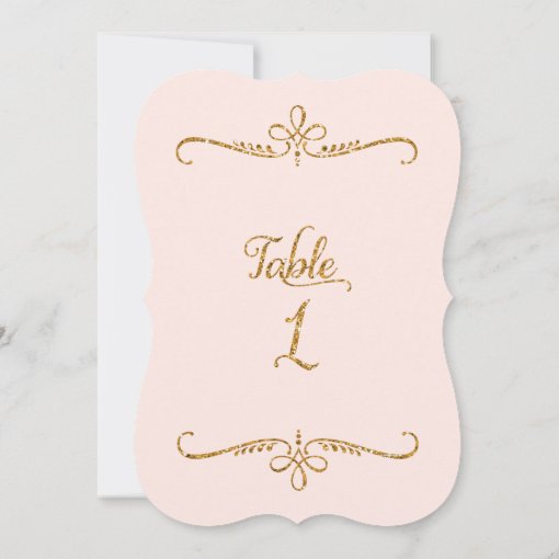 Fancy Script Lettering Table Number 1 Receptions | Zazzle