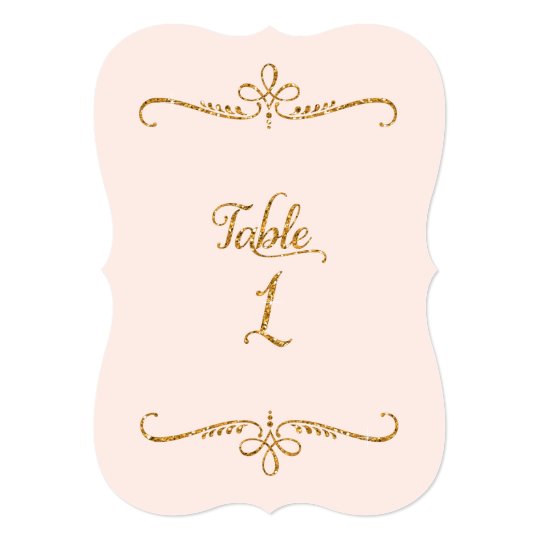 Fancy Script Lettering Table Number 1 Receptions | Zazzle.com