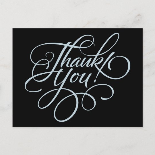 Fancy Script Thank You Card | Zazzle.com