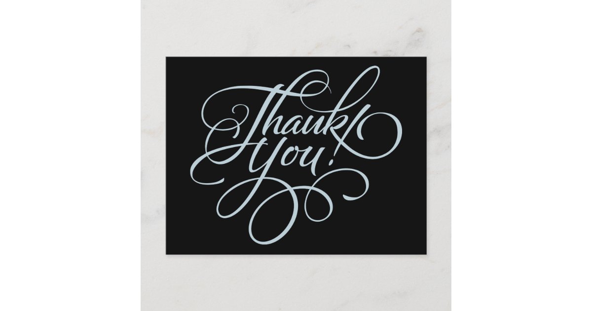 Fancy Script Thank You Card | Zazzle