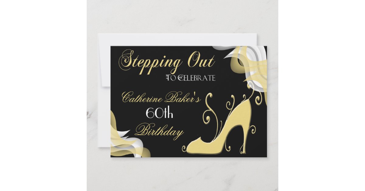 Fancy Shoe 60th Birthday Party Invitation | Zazzle