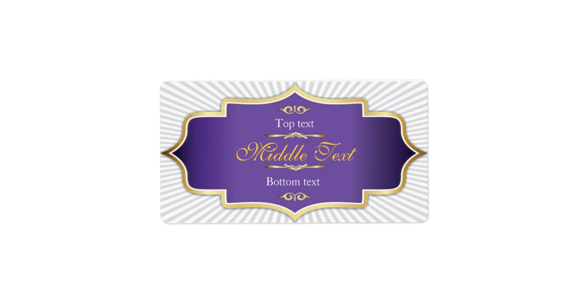 Fancy Style Jam Jelly Label Purple | Zazzle.com