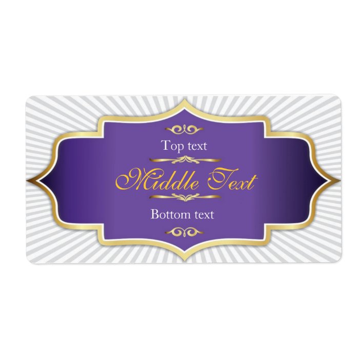 Fancy Style Jam Jelly Label Purple | Zazzle.com