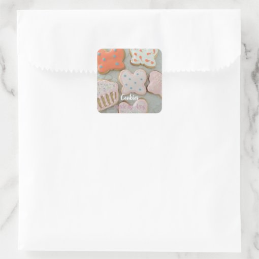 Fancy Sugar Cookies Square Sticker | Zazzle