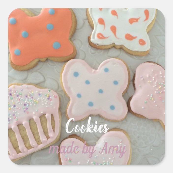 Fancy Sugar Cookies Square Sticker | Zazzle.com