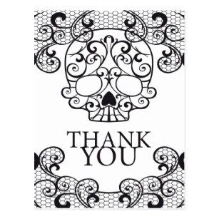 Sugar Skull Thank You Cards | Zazzle