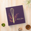 Fancy whisk cooking baking cookbook recipe binder | Zazzle