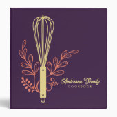 Fancy whisk cooking baking cookbook recipe binder | Zazzle